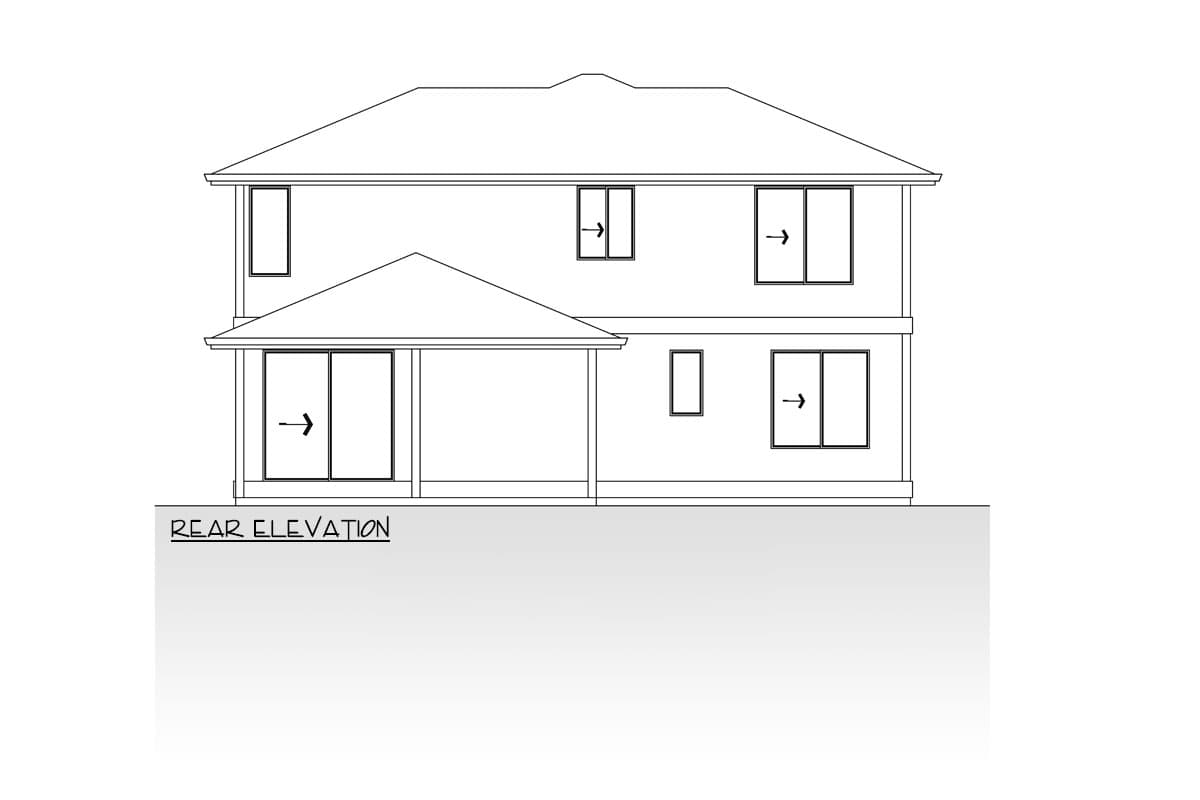 Plan 666269RAF: Two-Story Contemporary House Plan with Home Office ...