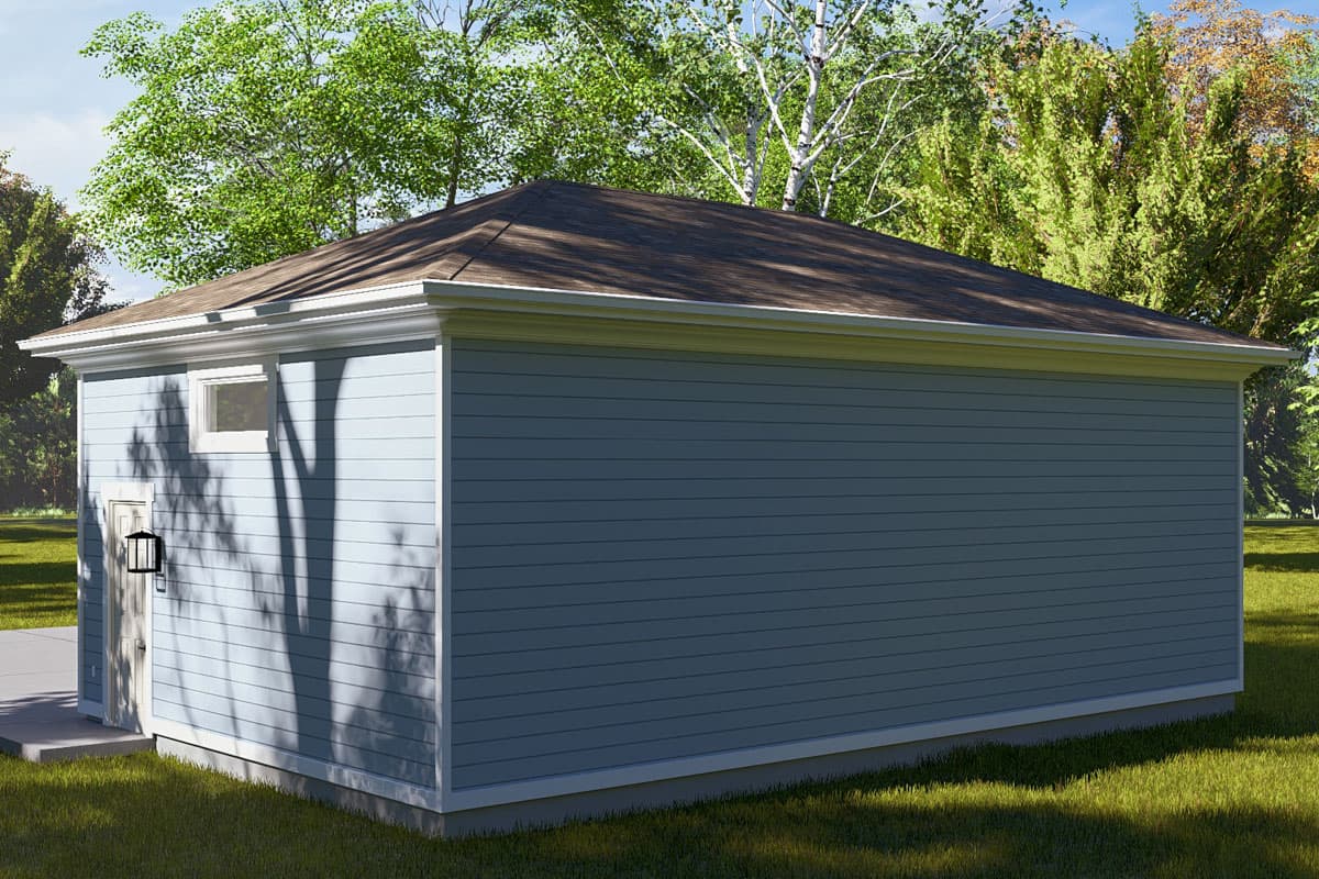 Plan 61511UT: Traditional 3-Car Garage with Workshop - 954 Sq Ft