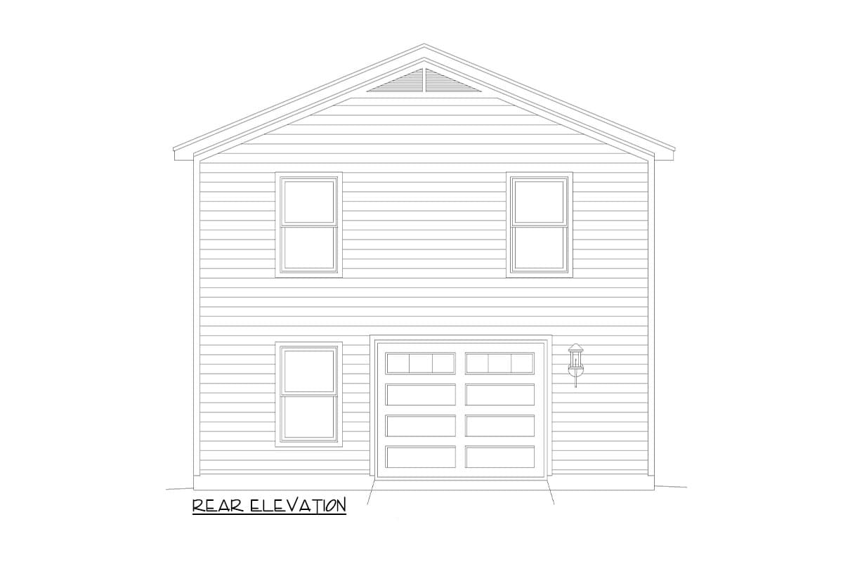 Plan 680383VR: 2 Car Detached Garage with 2 Bedrooms Above - 623 Sq Ft