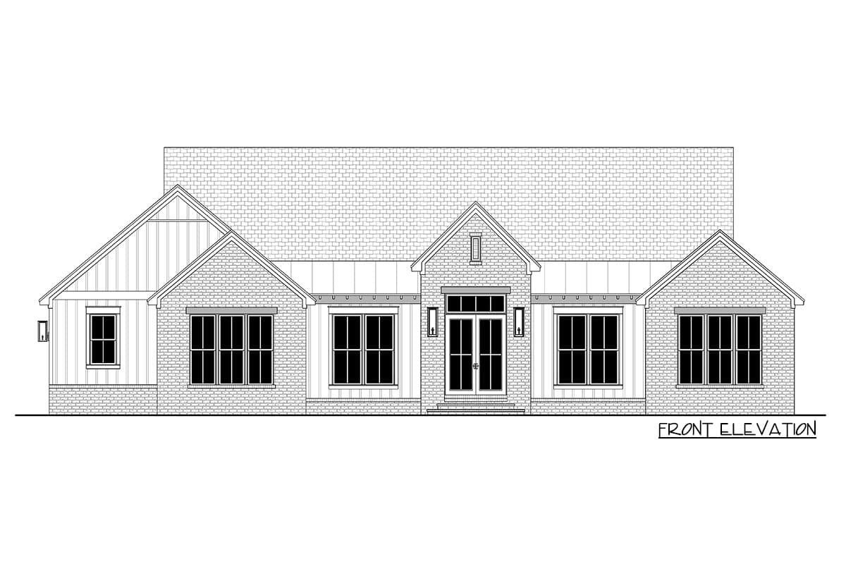 Plan 51970HZ: 3-Bed Transitional Farmhouse with Outdoor Kitchen - 2192 ...