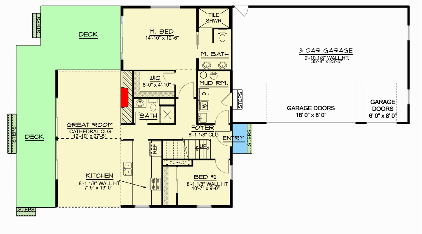 Plan 135297GRA: 4-Bed A-Frame House Plan with Bonus Room - 2776 Sq Ft