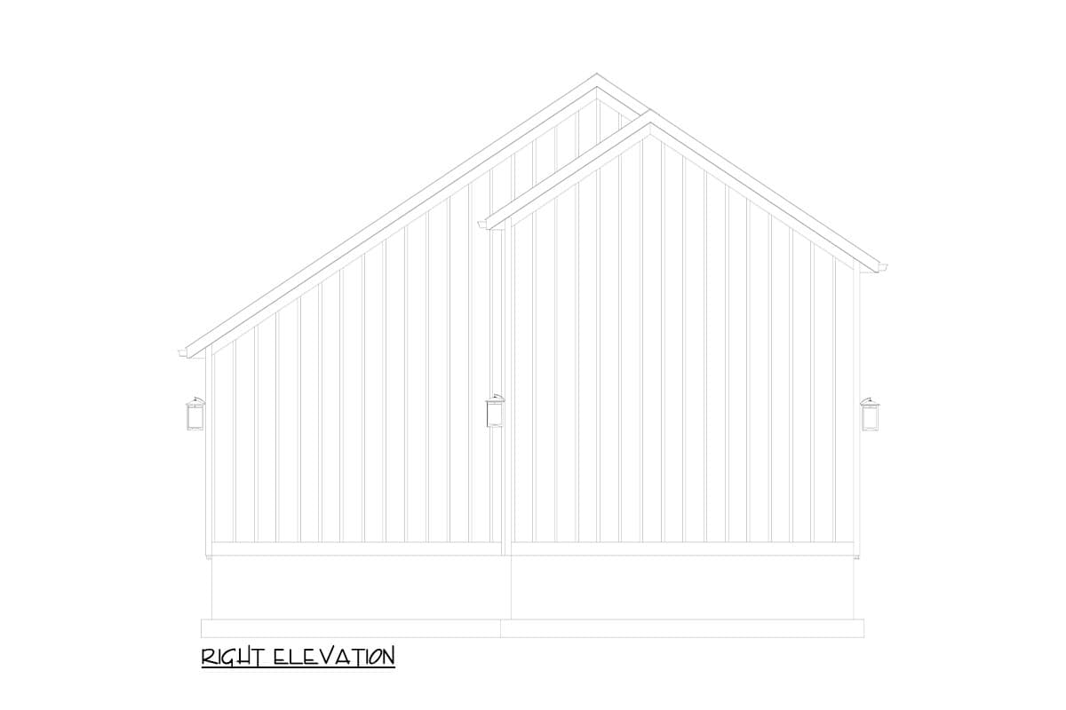 Plan 61538UT: Traditional 2-Car Garage with RV Garage Bay- 901 Sq Ft