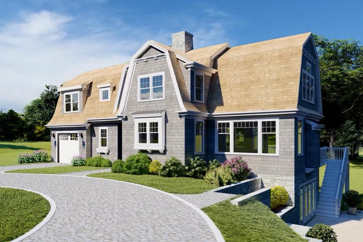 Plan 670007NEA: Charming 3-Bed Shingle-Style House Plan with 2-Car ...