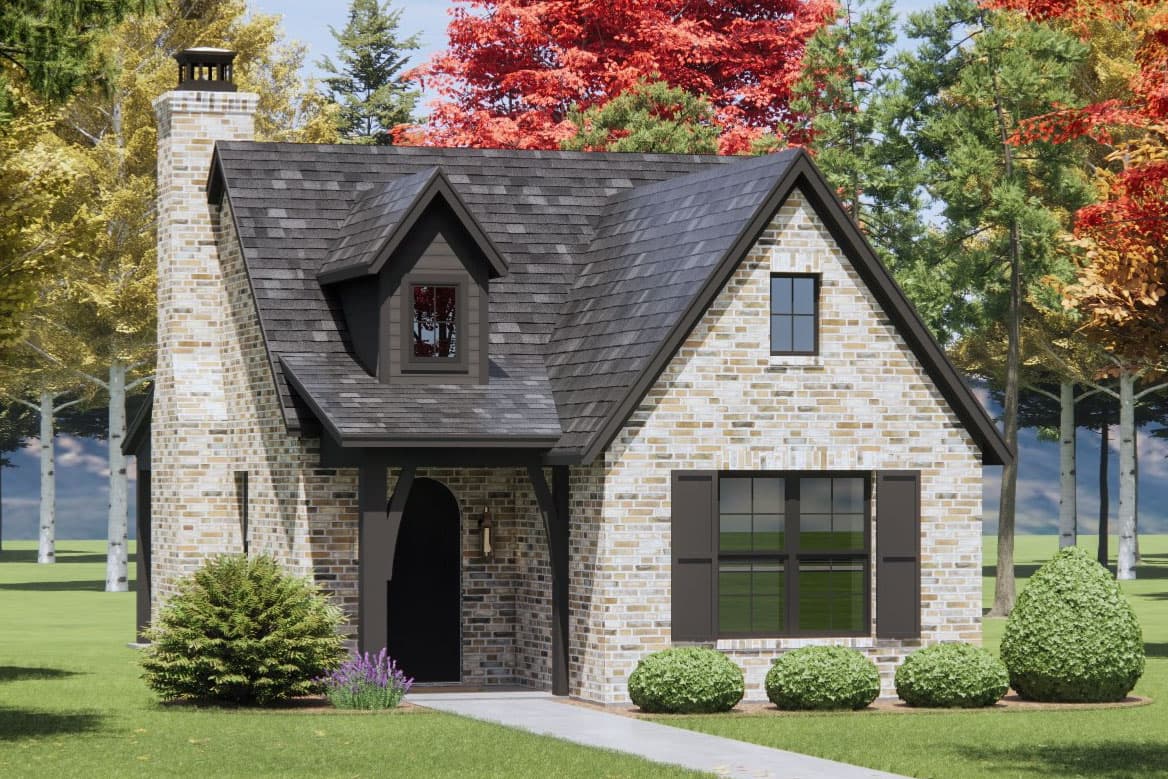 Plan 818153JSS: 2-Bed European Cottage with Open Concept Great Room ...