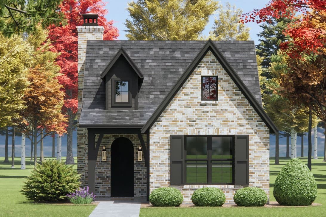 Plan 818153JSS: 2-Bed European Cottage with Open Concept Great Room ...