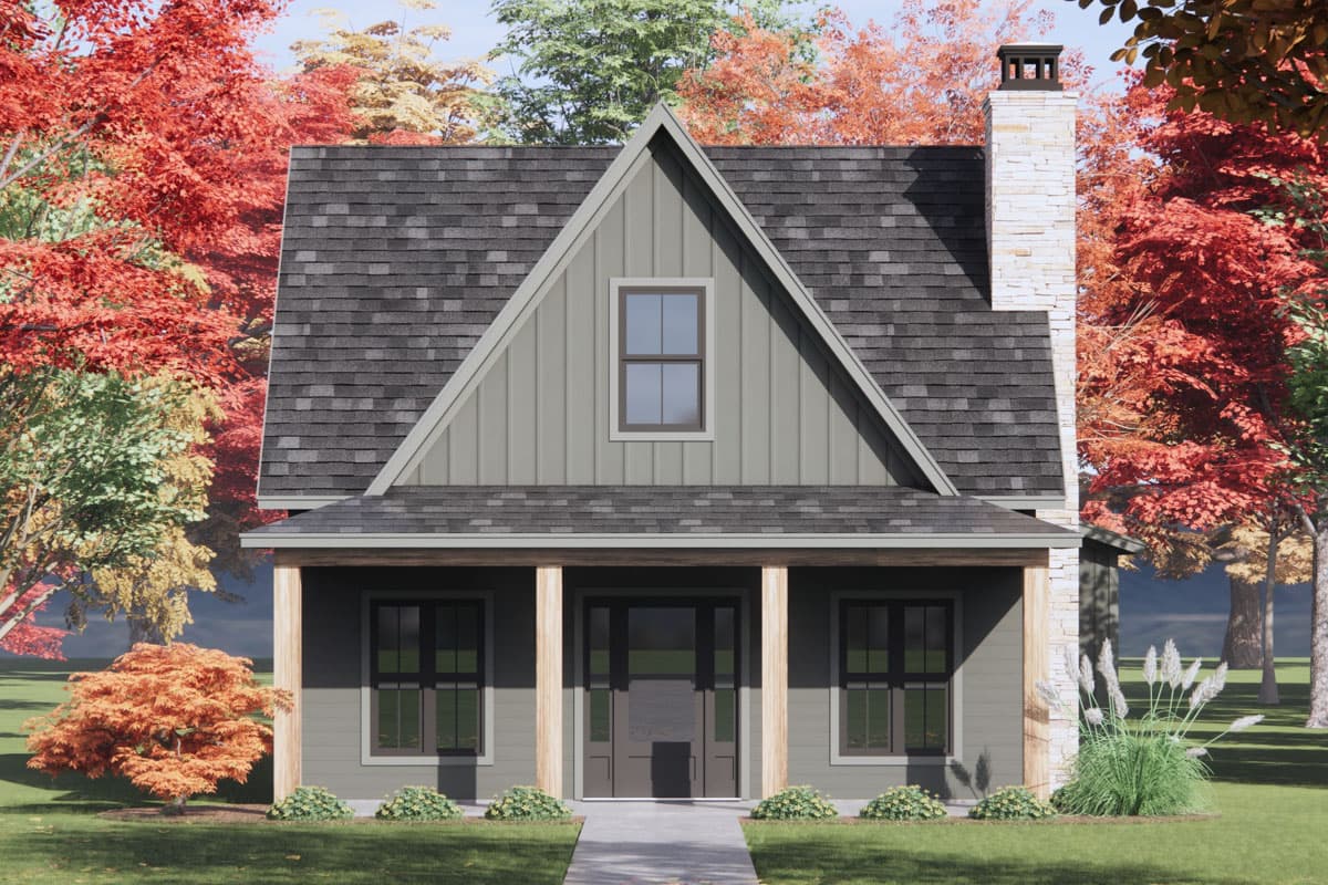 Plan 818155JSS: 3-Bed Country Cottage House Plan with Open-Concept ...