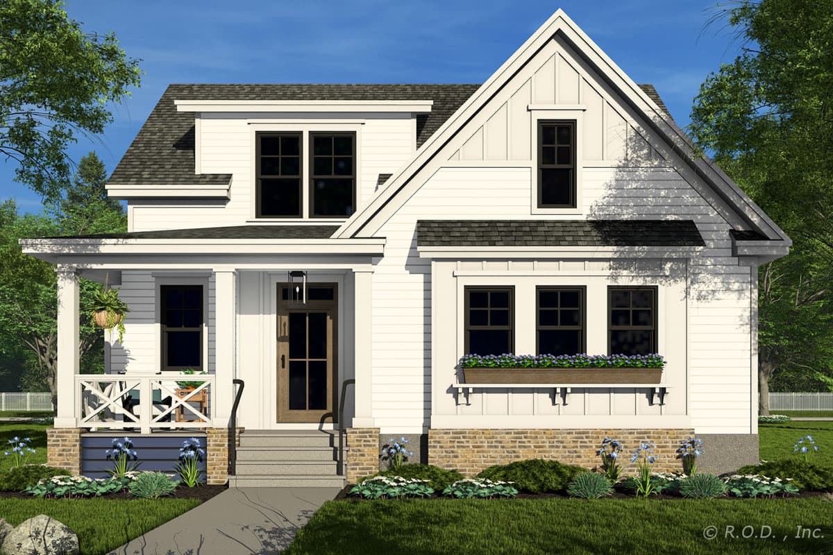 Plan 14879RK: 3-Bed Cottage House Plan with Second-Floor Loft - 2230 Sq Ft