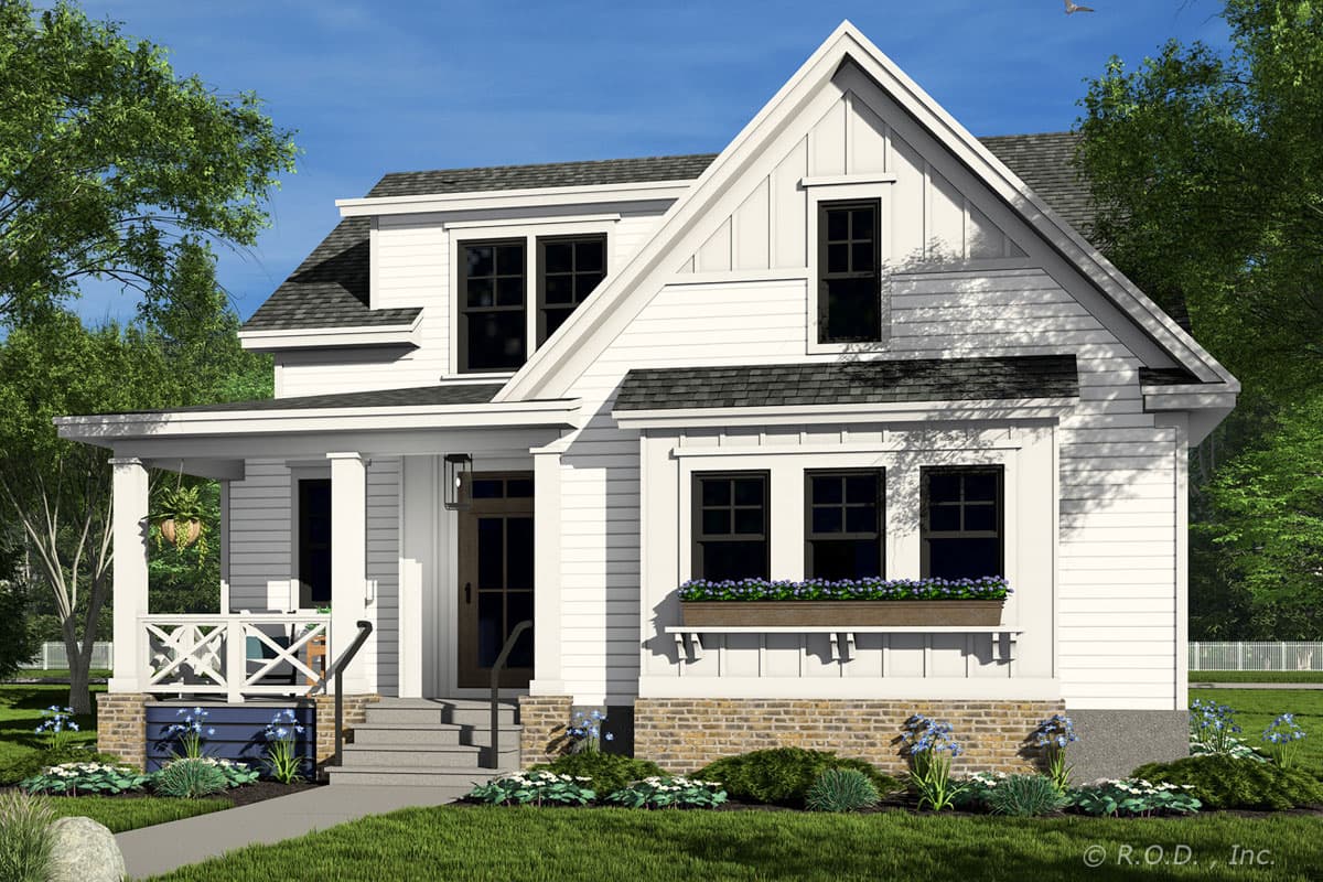 Plan 14879RK: 3-Bed Cottage House Plan with Second-Floor Loft - 2230 Sq Ft