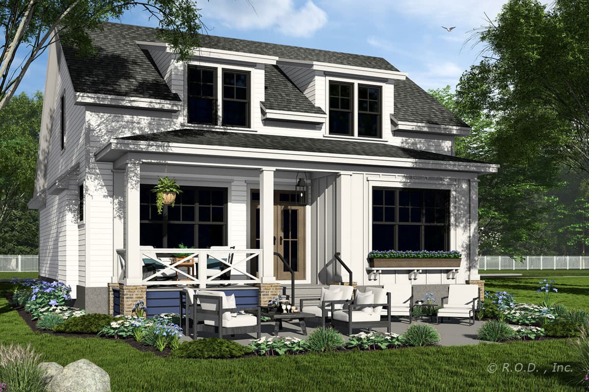 Plan 14879RK: 3-Bed Cottage House Plan with Second-Floor Loft - 2230 Sq Ft