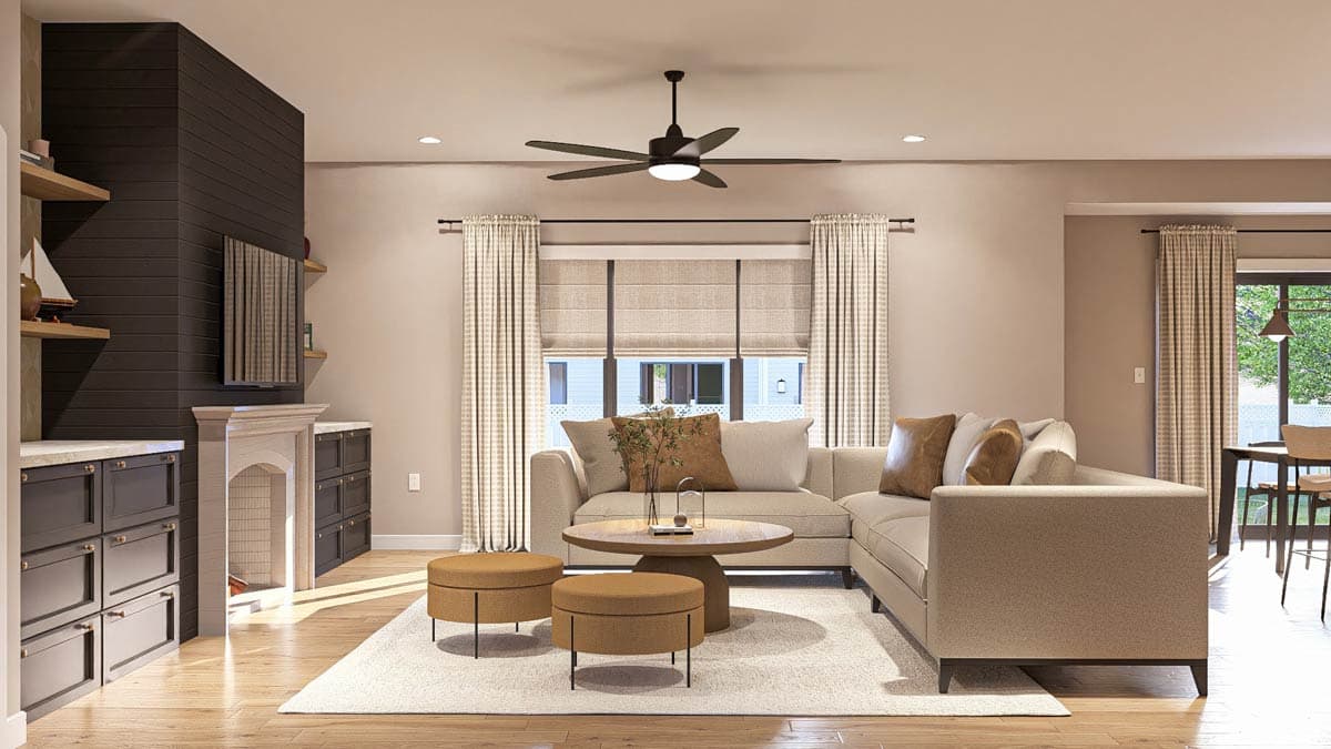 Plan 623466DJ: 3-Bed Country Ranch House Plan with Breakfast Nook ...