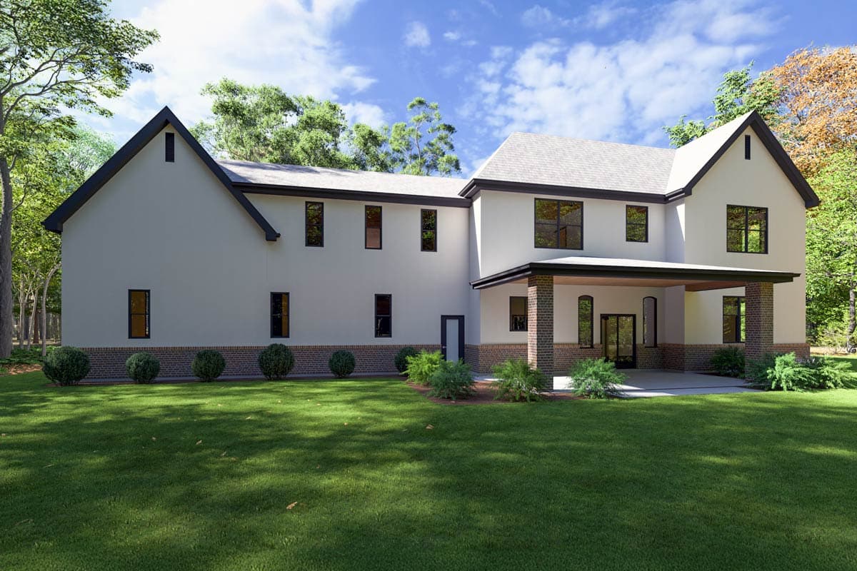 Plan 506024BRY: Two-Story Transitional House Plan with Home Office and ...