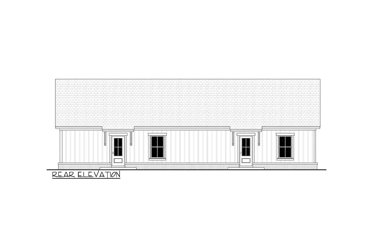 Plan 51991HZ: Single-Story Multi-Family Farmhouse Plan with 2-Bed Units ...