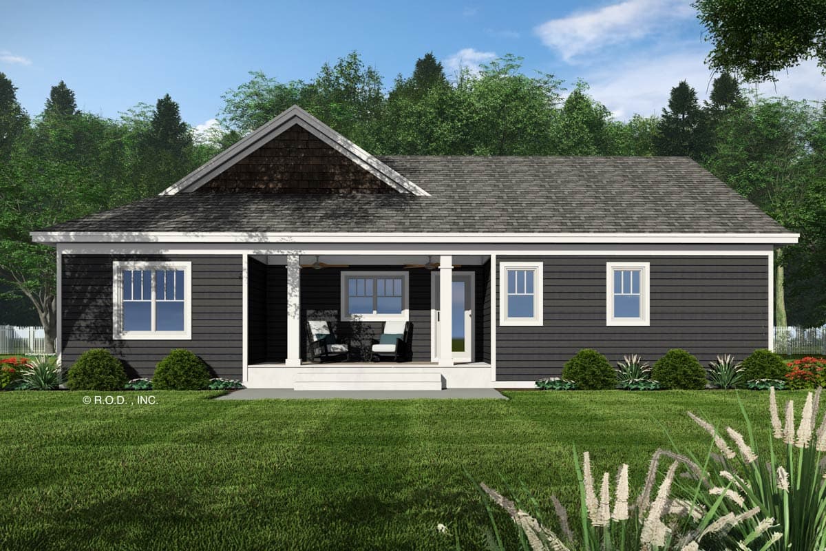 Plan 14958RK: Classic Country House Plan with Split Bedrooms and Flex ...