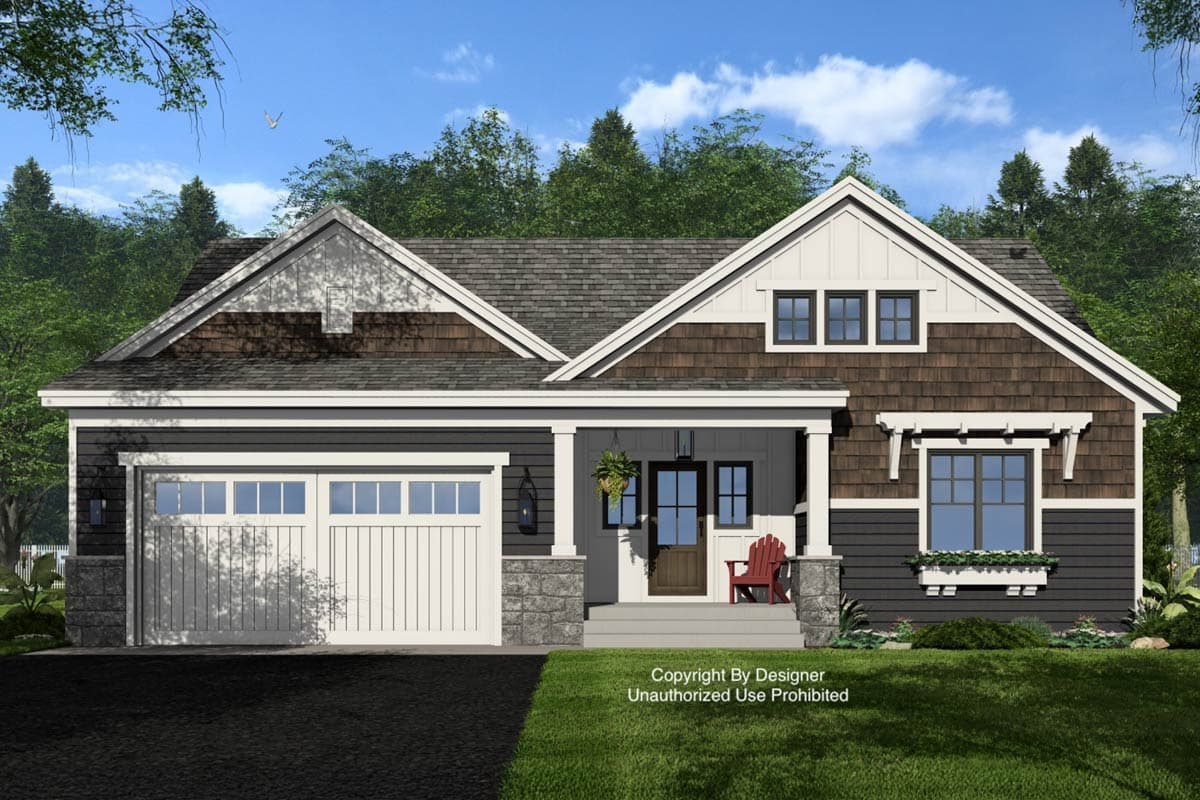 Plan 14980RK: 3-Bed Single-Story Traditional House Plan with Clustered ...
