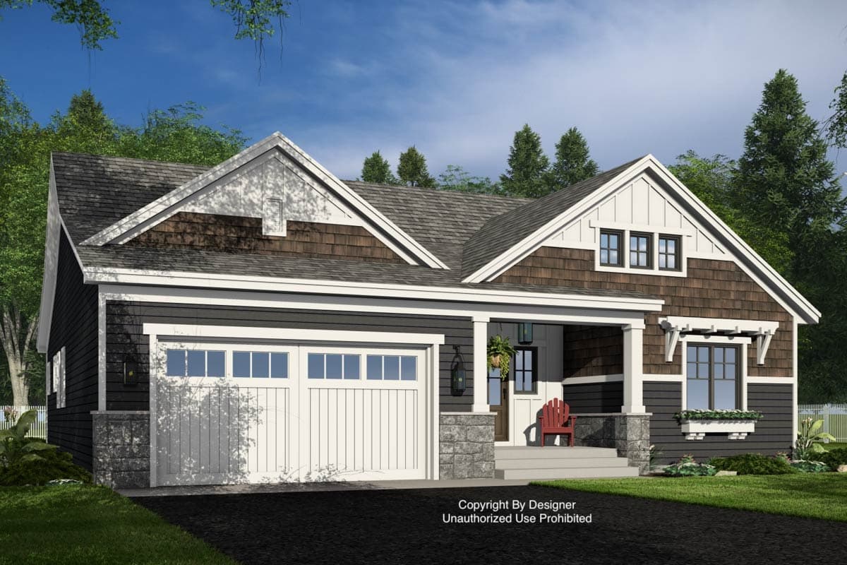Plan 14980RK: 3-Bed Single-Story Traditional House Plan with Clustered ...
