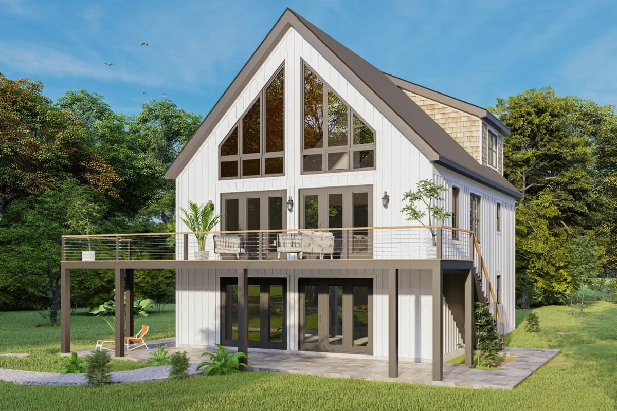 Plan 680545VR: Three-Story Mountain Vacation House Plan with Finished ...
