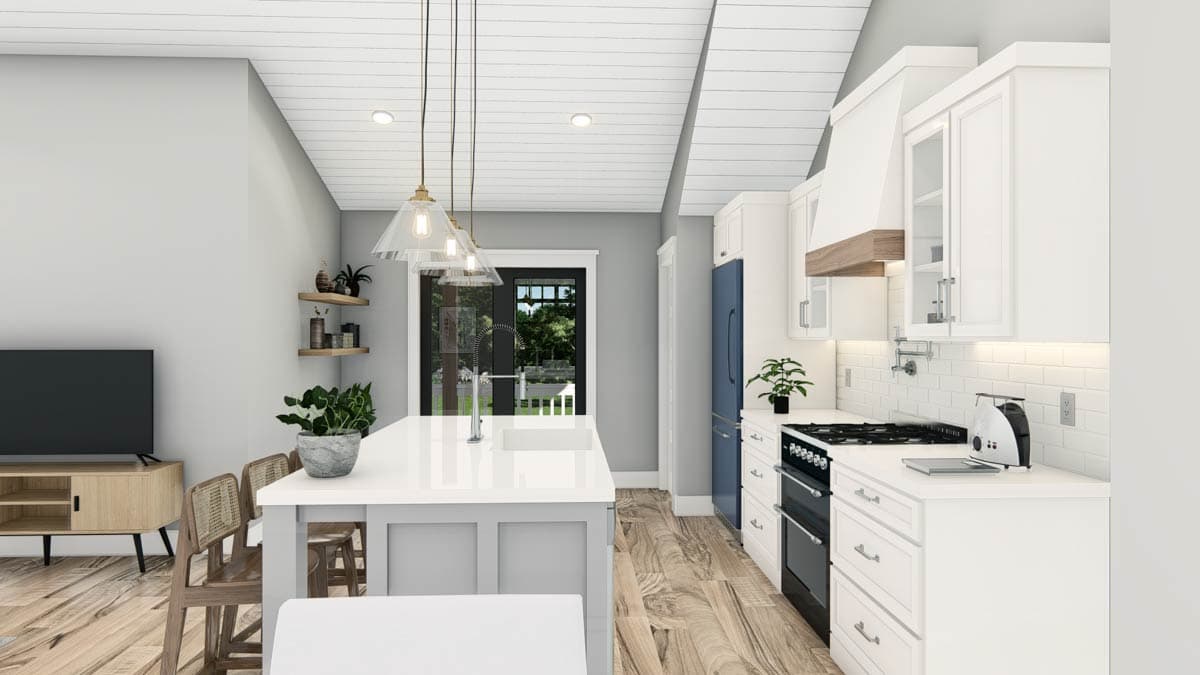 Plan 25448TF: New American Garage Apartment with 1-Bed Attached ...