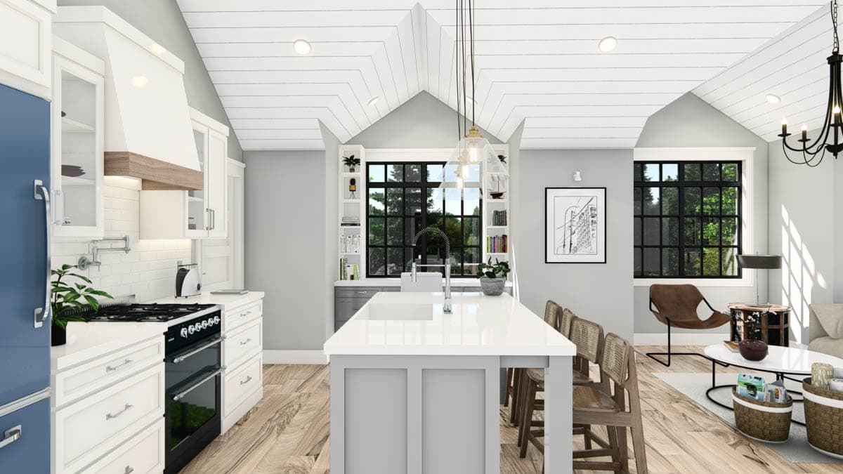 Plan 25448TF: New American Garage Apartment with 1-Bed Attached ...