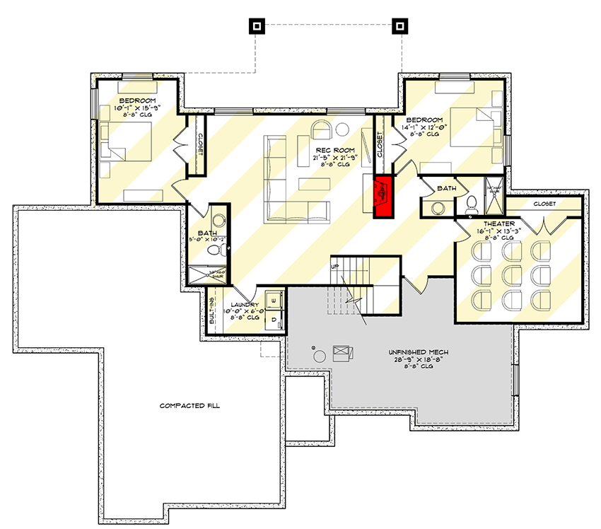 Plan 520034RKY: 3 or 4 Bed Mountain Ranch House Plan with Den and Study ...