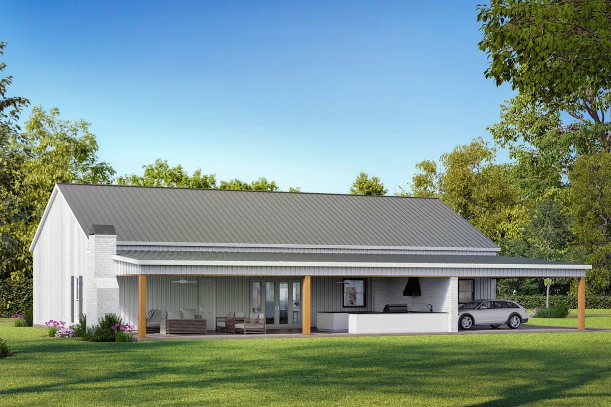 Plan 170004ADS: 4-Bed Barndo-Style Country Ranch House Plan with ...
