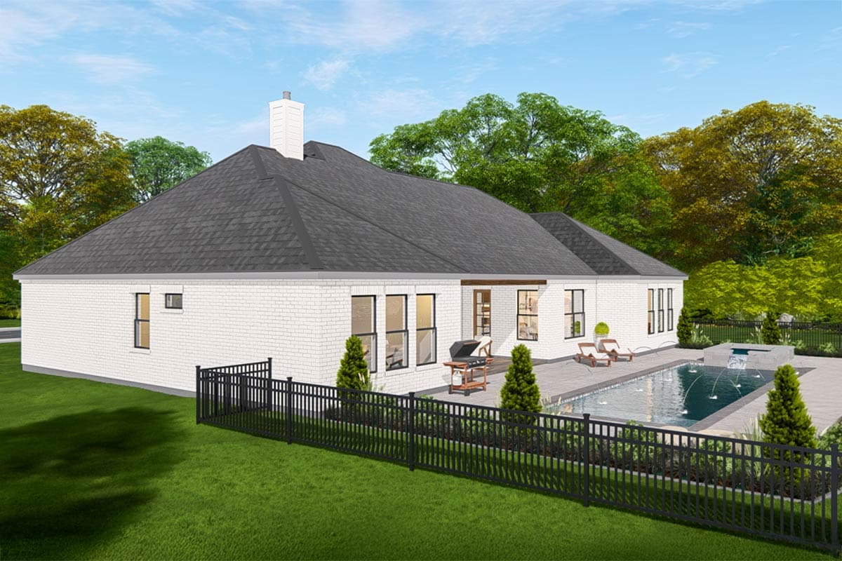 Plan 25450TF: 4-Bed Transitional-Style House Plan with Protracted Foyer ...