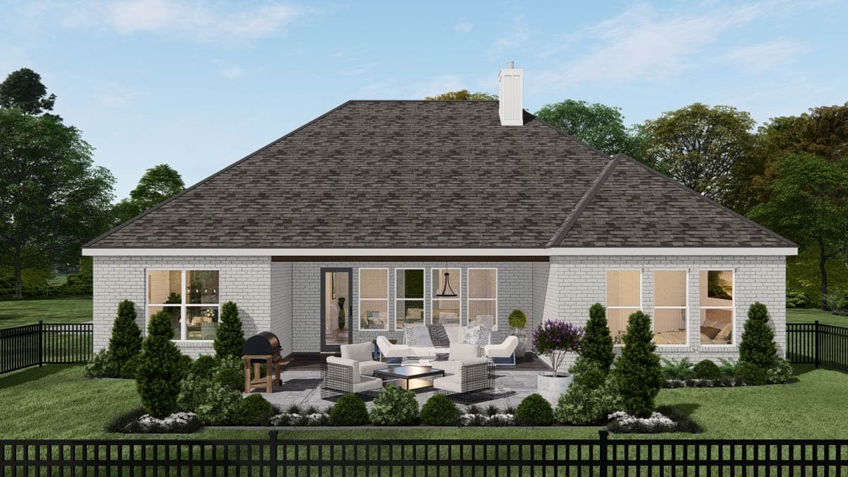 Plan 25451TF: Single-Story Transitional House Plan with Clustered ...