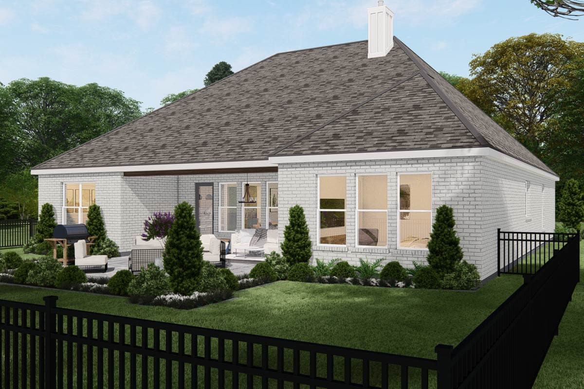 Plan 25451TF: Single-Story Transitional House Plan with Clustered ...