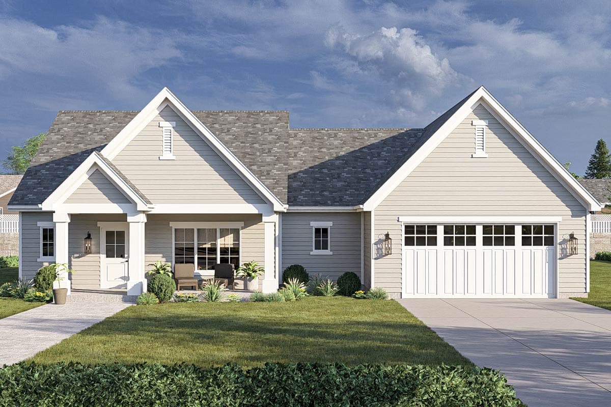 Plan 623518DJ: Single-Story Modern Farmhouse Plan with Open Concept ...
