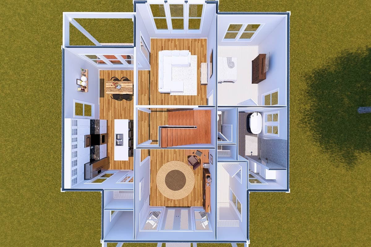 Plan 52437WM: Two-Story 4-Bedroom House Plan with Game Room and Covered ...