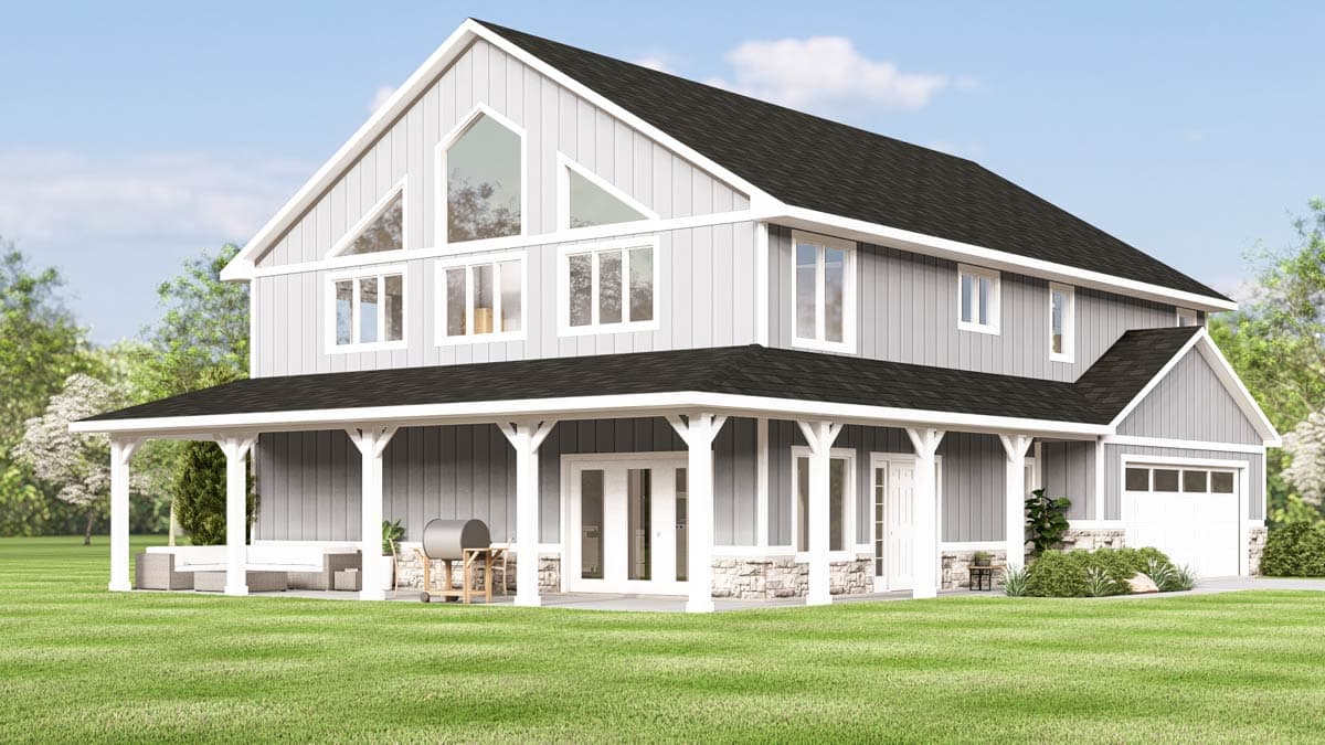 Plan 135366GRA: Modern Farmhouse Charm with Spacious Design and ...