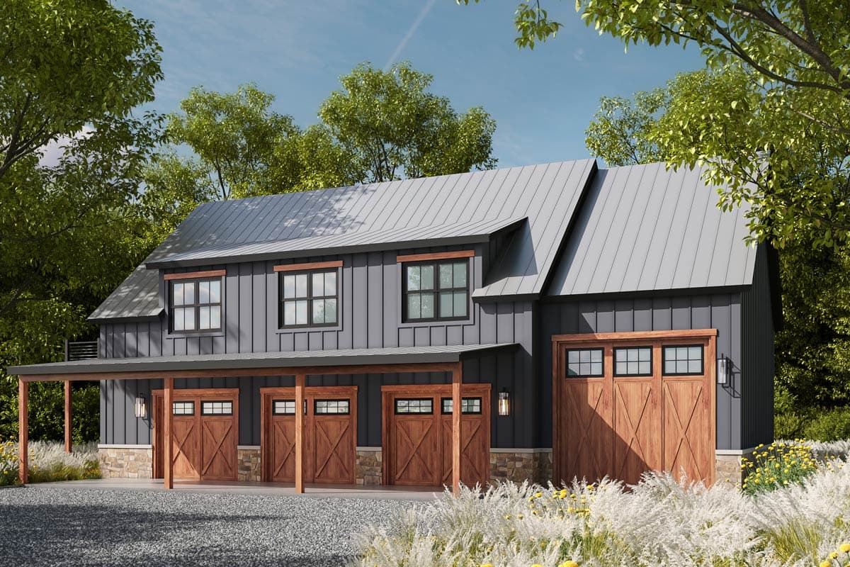 4-Car Garage Plans - Architectural Designs