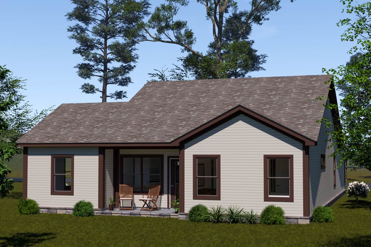 Plan 52453WM: Cottage House Plan with Split Bedrooms and Study