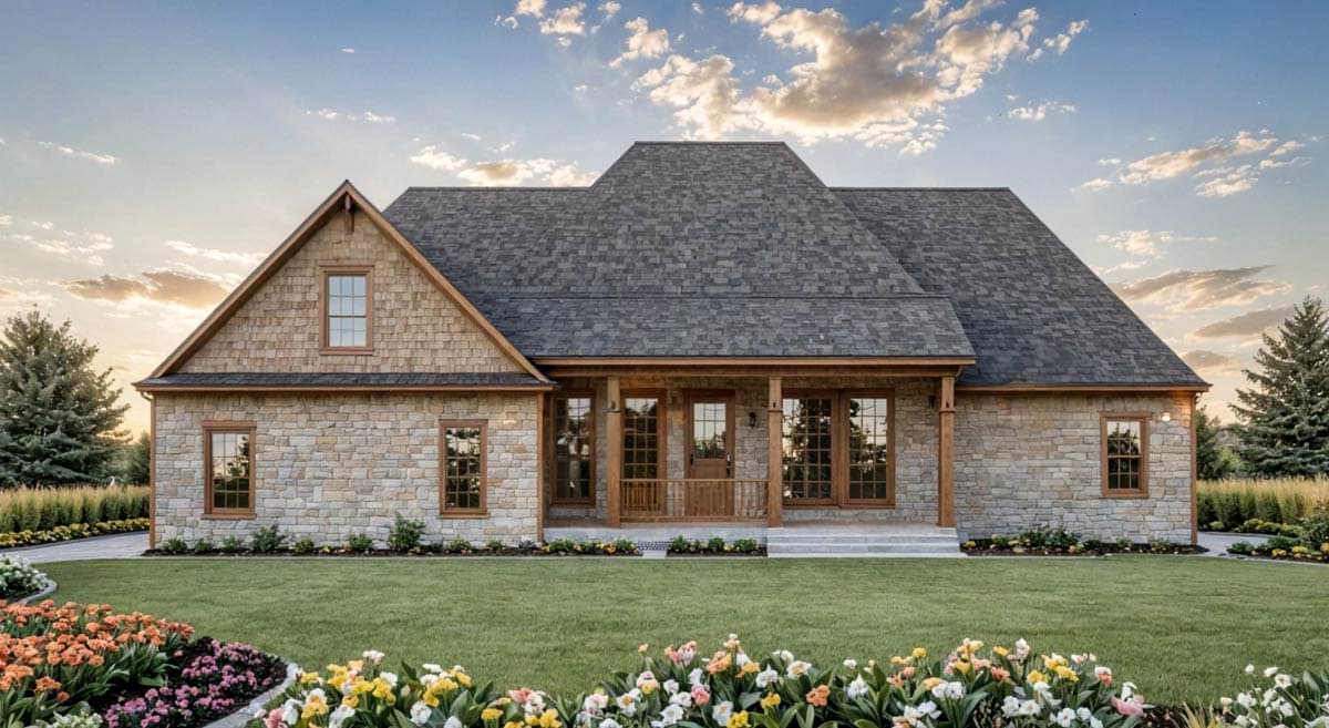 Plan 51263MM: Southern Cottage House Plan with 4 Beds and Optional Bonus