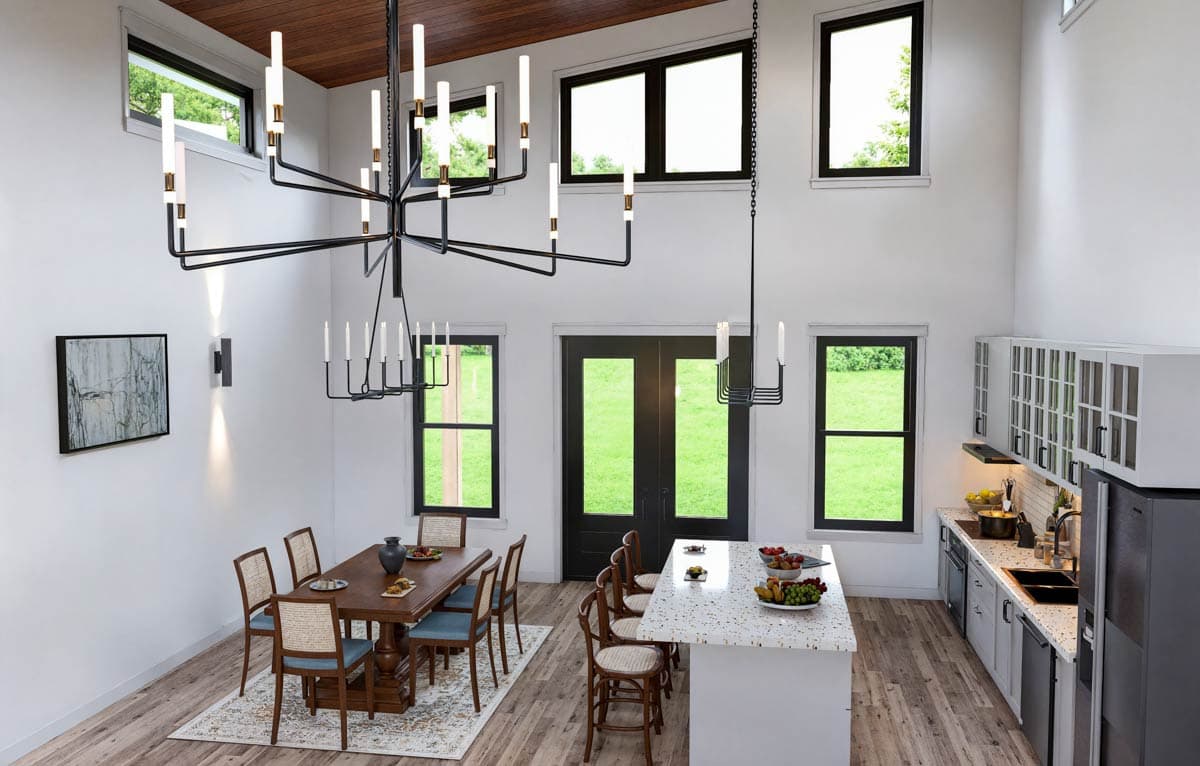 Plan 680597VR: Barndominium Plan with Open Great Room and Split Bedrooms