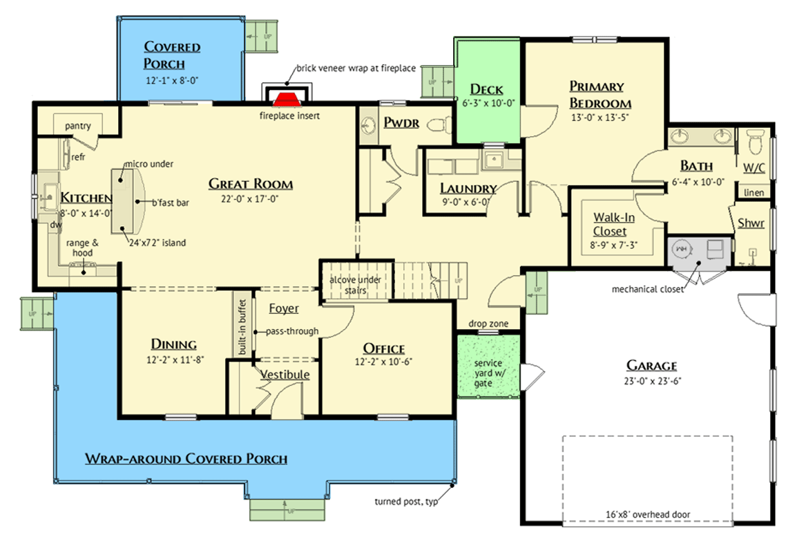 Plan 180022VNW: Spacious Modern Farmhouse Plan with Wrap-Around Porch ...