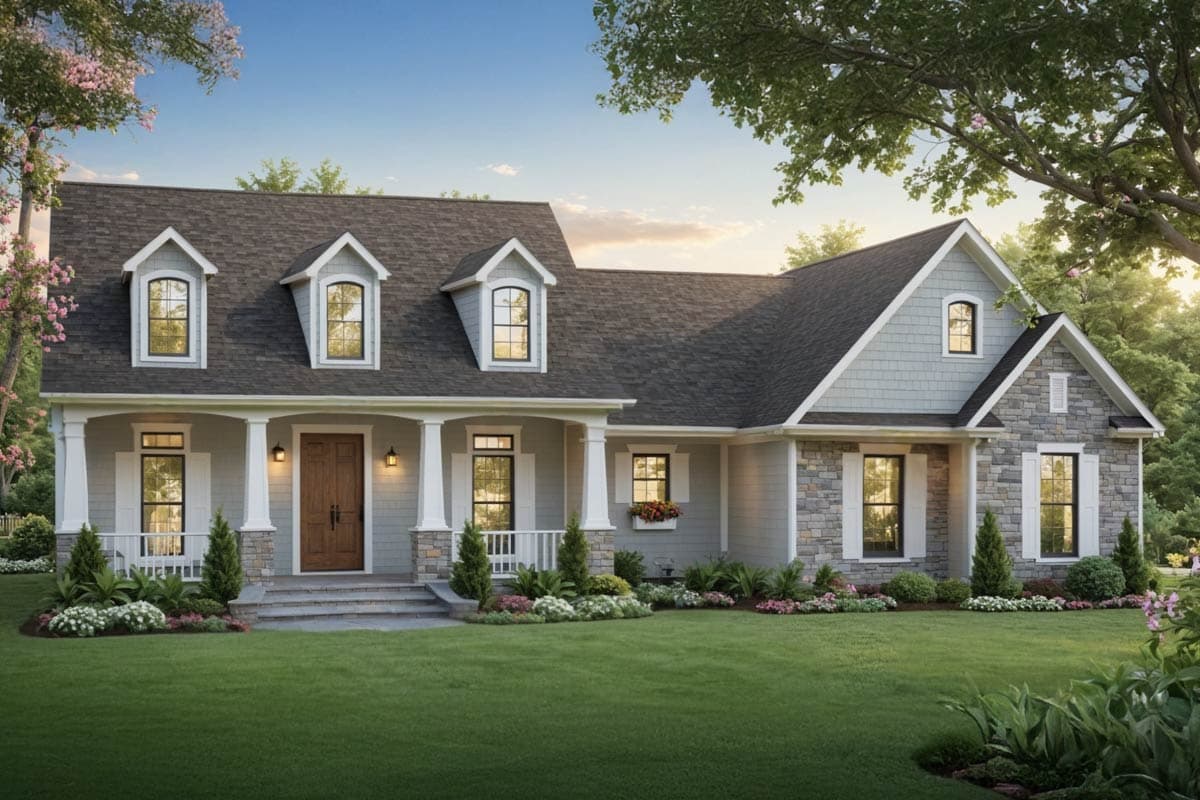 Plan 51297MM: Charming Farmhouse House Plan with 4 Beds and Expansive ...