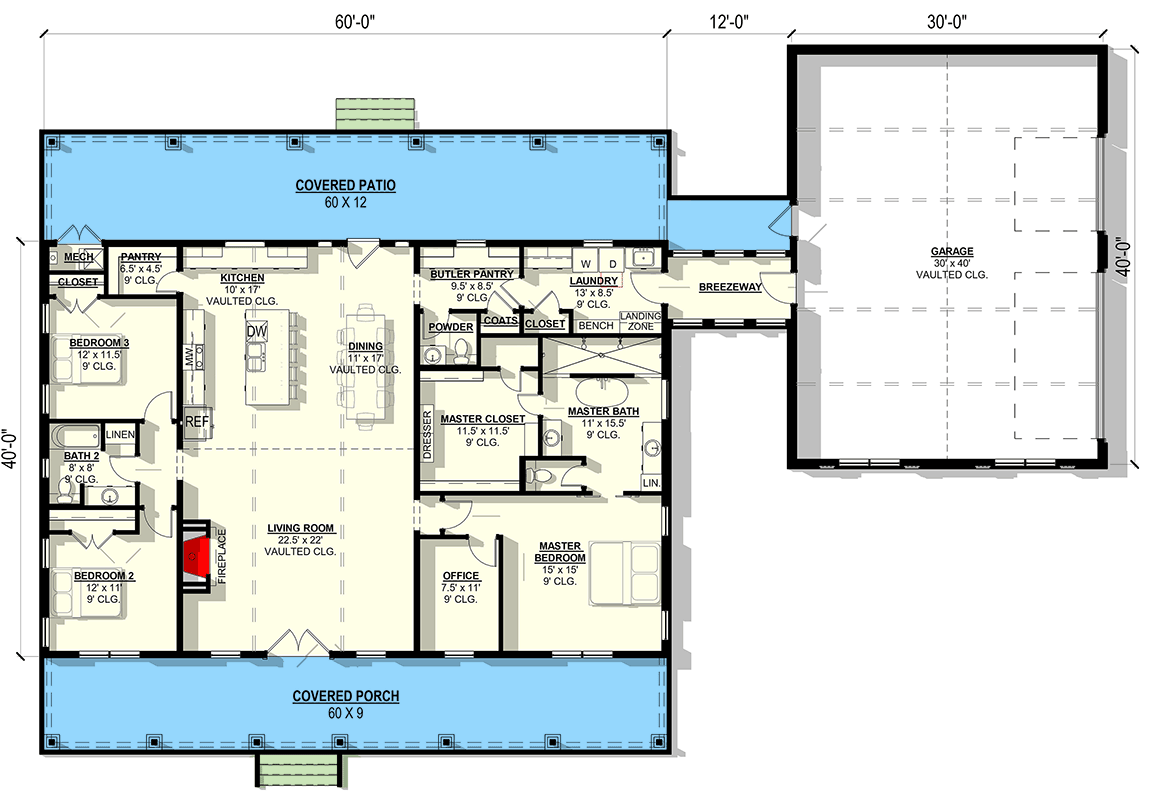 Plan 405057FDC: Modern Farmhouse Barndominium House Plan with Split ...