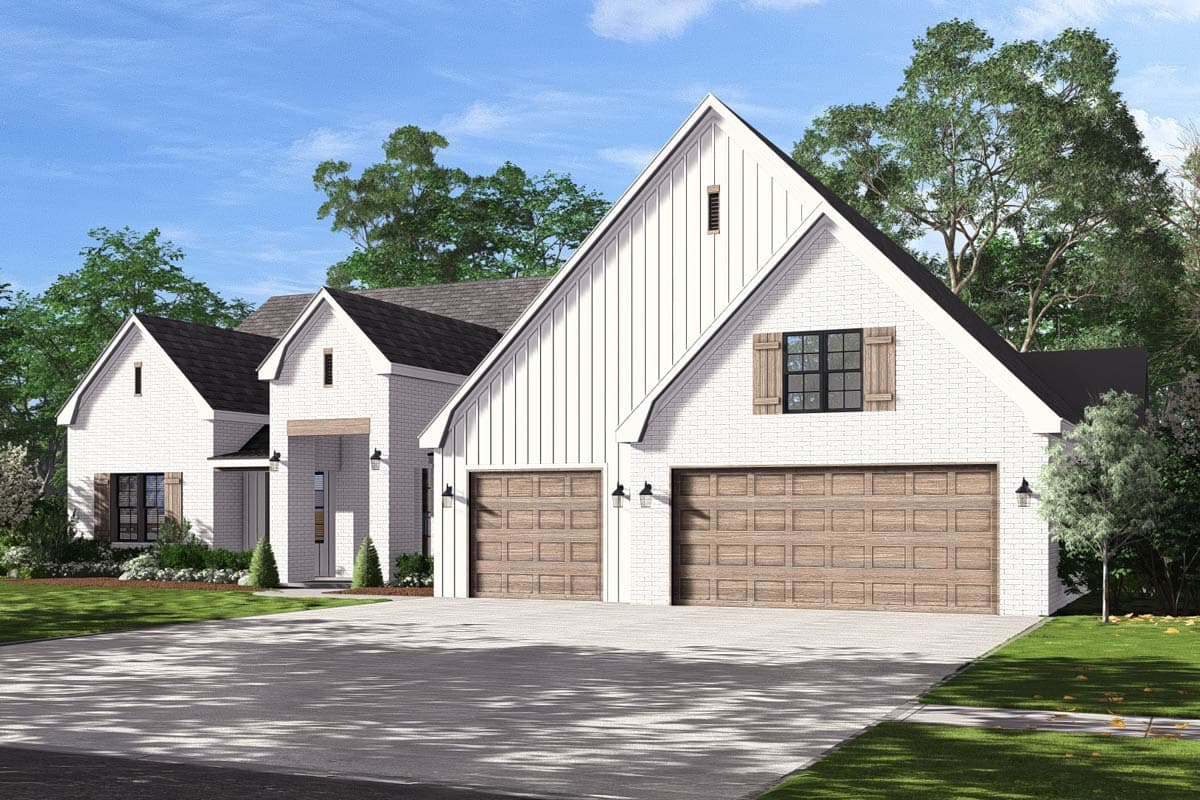 Plan 405071FDC: Southern French Country House Plan with 3-Car Garage ...