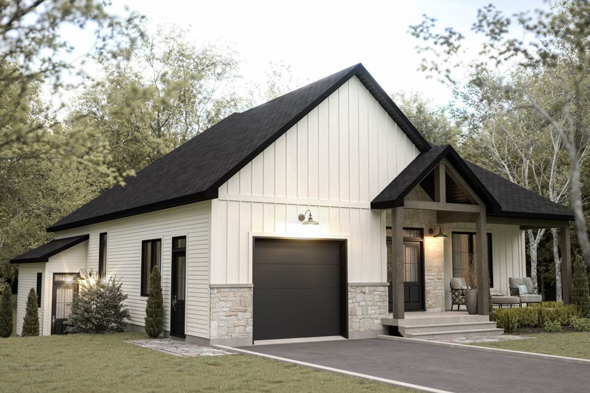 Plan 22721DR: Charming 2-Bedroom Modern Cottage House Plan with Covered ...