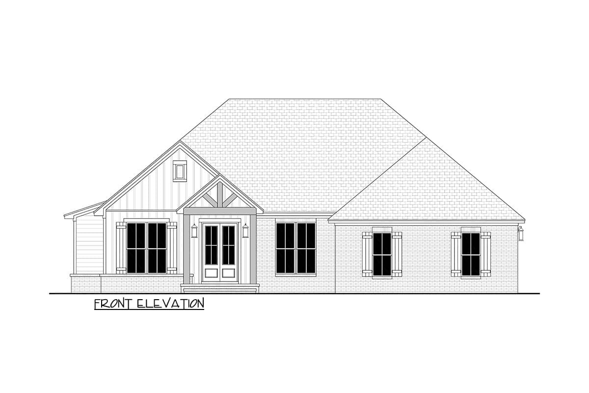 Plan 52018HZ: New American 4 Bed House Plan with Split Suites and ...