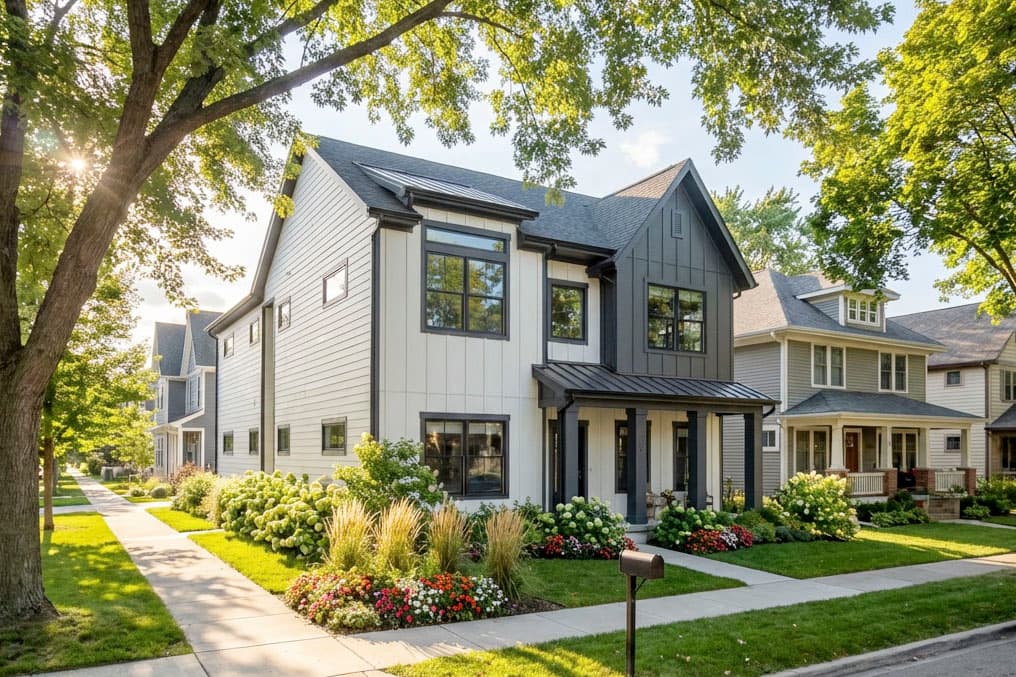 Plan 100365GHR: Chic Modern Farmhouse Quad Plex Plan with 4 Beds and ...