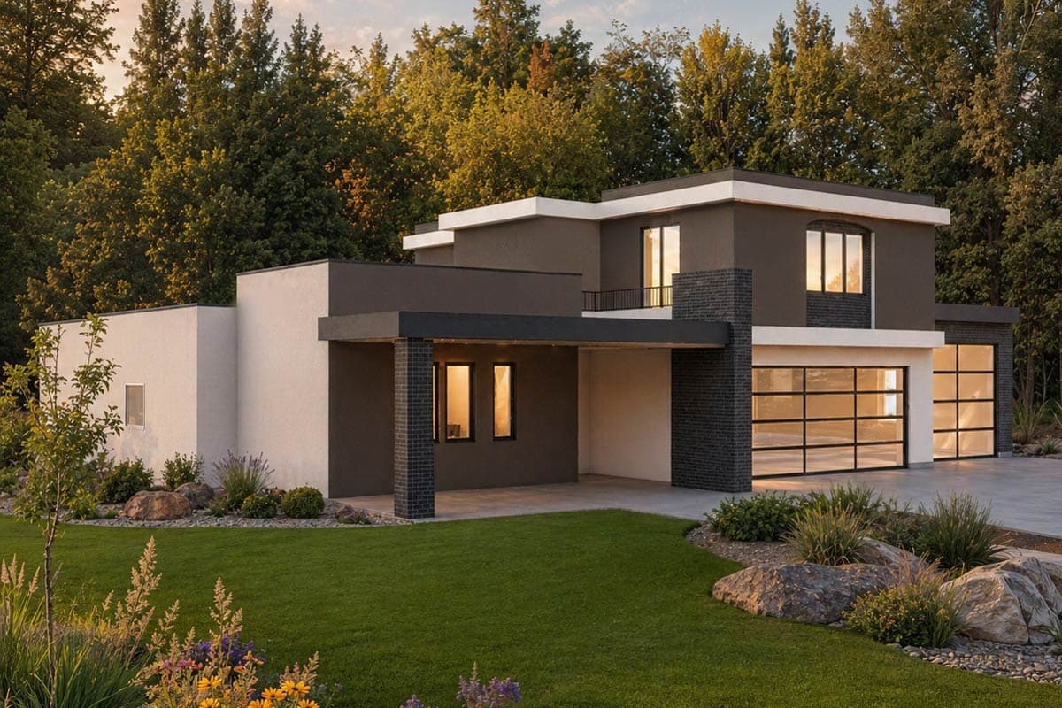 Plan 506062BRY: Contemporary Modern House Plan with 4 Bedrooms and ...