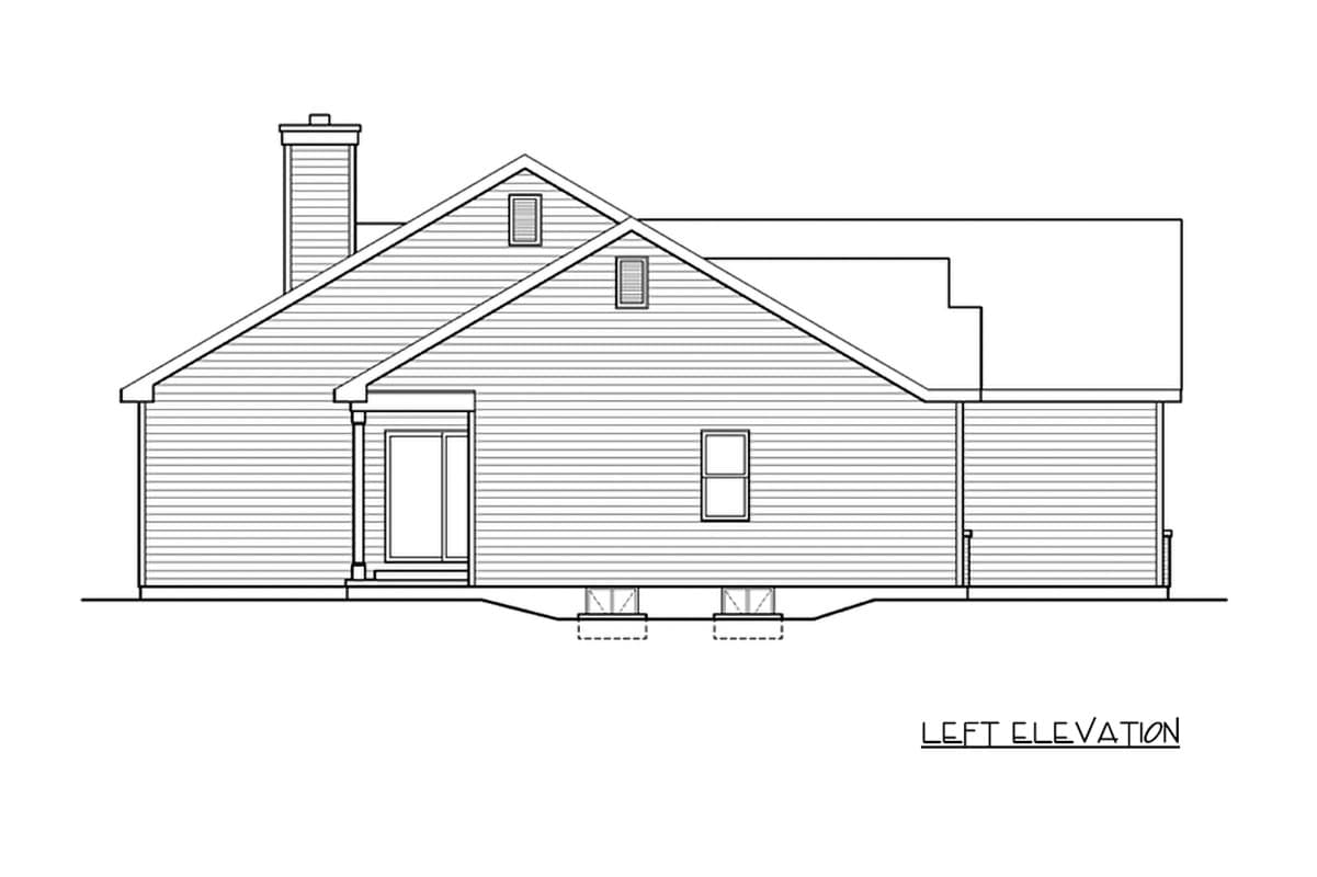 Plan 22199SL: Traditional Ranch House Plan with 4 Beds and Dual Suites
