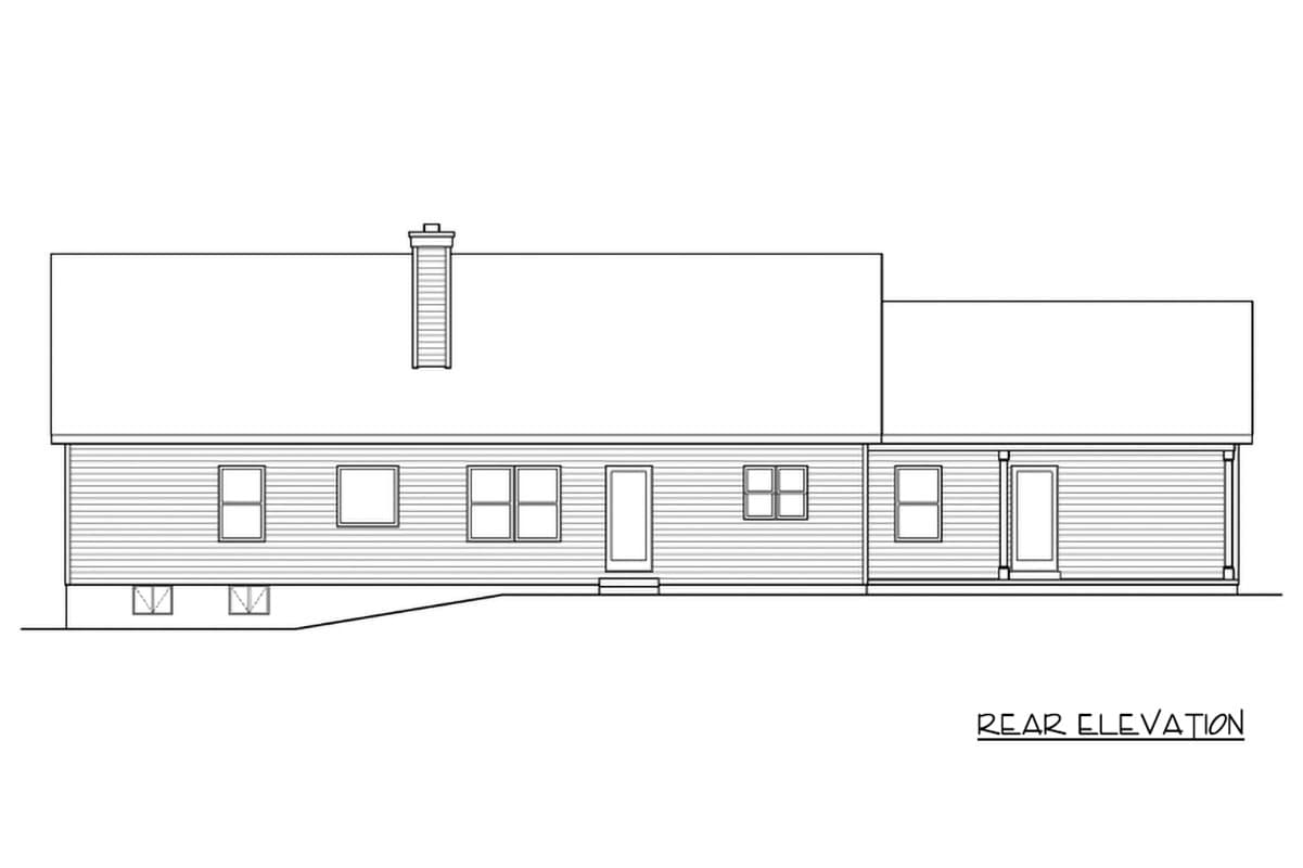 Plan 22199SL: Traditional Ranch House Plan with 4 Beds and Dual Suites
