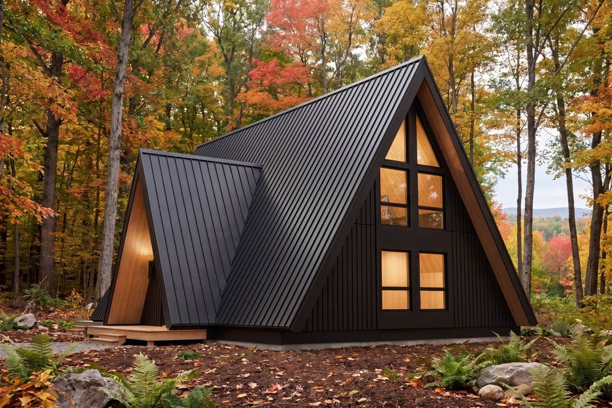Plan 270129AF: Chic A-Frame Cabin House Plan with Loft and Vaulted Ceilings
