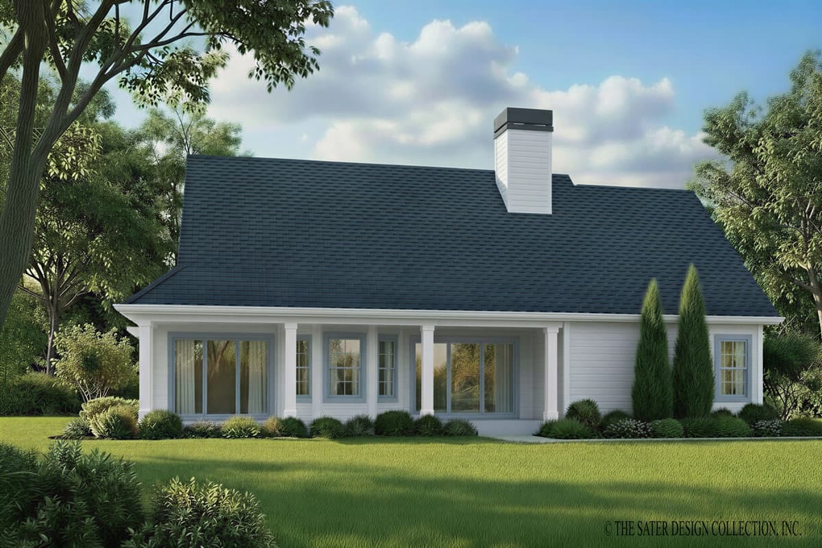 Plan 340161STR: Three Bedroom Southern Farmhouse House Plan with Front ...