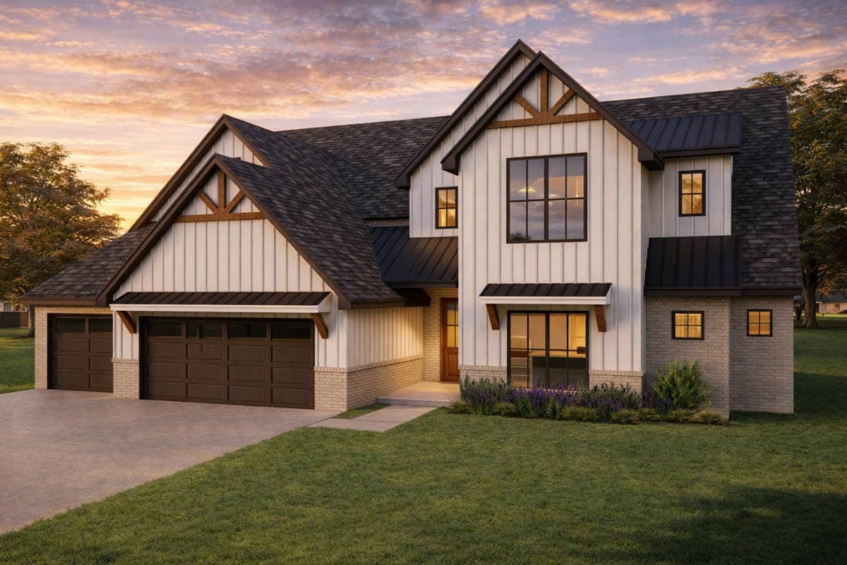 Plan 880006HLN: Traditional Farmhouse House Plan with 4 Bedrooms and 3 ...