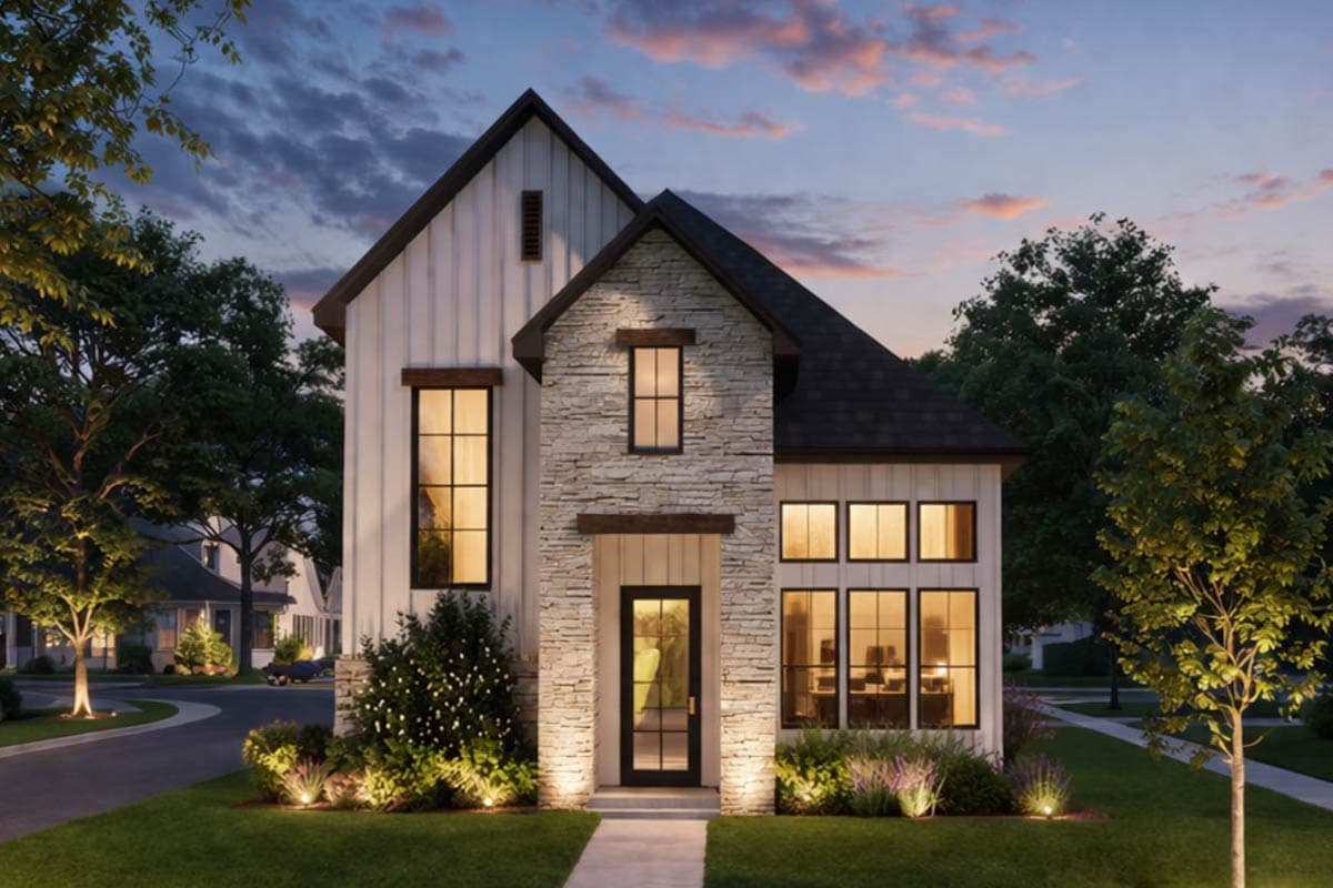 Plan 880009HLN: Contemporary European House Plan with 4 Bedrooms and ...