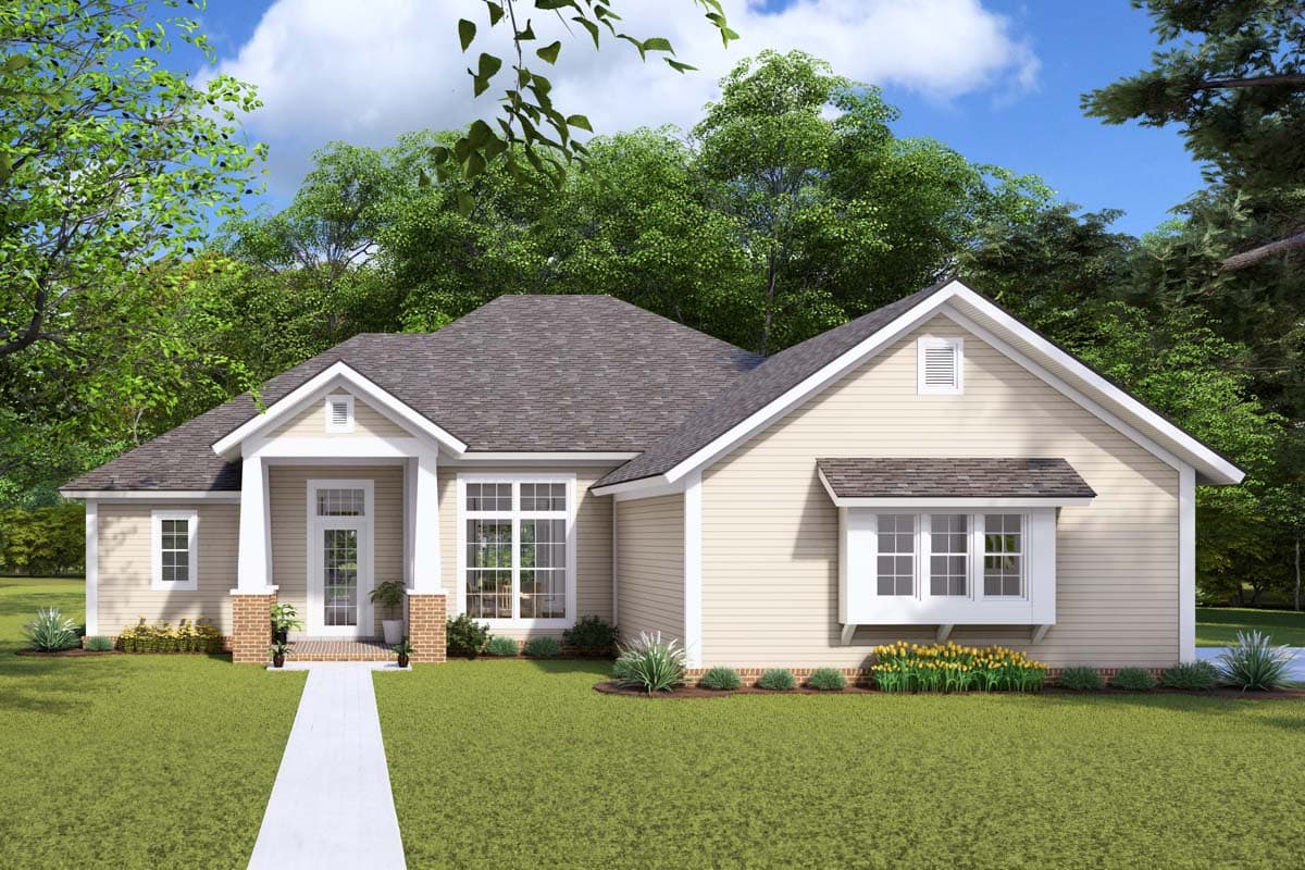 Plan 42171WM: One-Story Traditional House Plan - 1679 Sq Ft