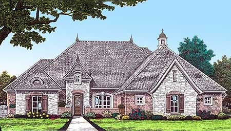 Plan 48444FM: French Country Home With Open Layout